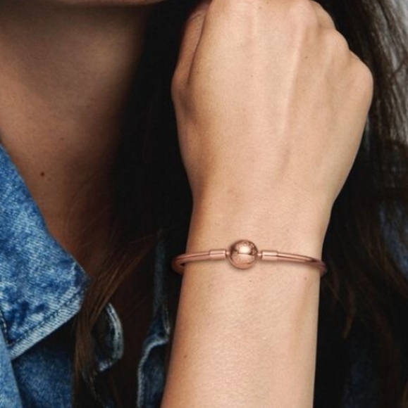 Pandora | Jewelry | Pandora Rose Gold Plated Moments Bangle New | Poshmark